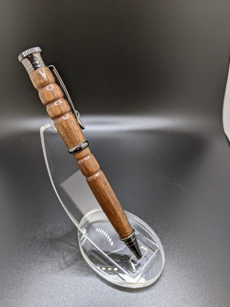 Handmade Walnut Hammering Twist Pen - MidRiverWoodworks